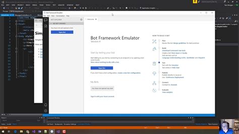Your First Web App Bot Using The Local Bot Framework Emulator Youtube