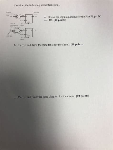Solved Consider The Following Sequential Circuit A Derive