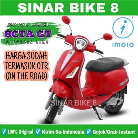 Jual Sepeda Motor Listrik Octa Gt New E Bike Baterai Lithium Sudah Otr Hitam Kab Tangerang