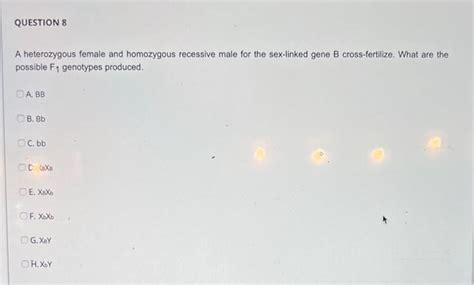Solved A Male Is Homozygous Dominant For The Sex Linked Gene
