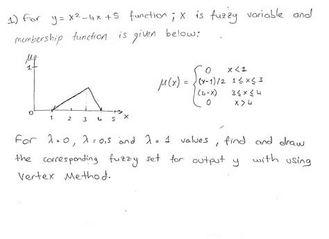 solved 1 for y x2 4x 5 function x is fuzzy variable and