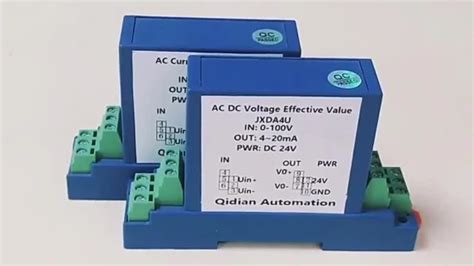 0 500v Input Electrical Measuring Transducer Ac Voltage Transmitter 4