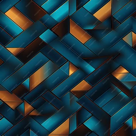 Premium Photo Abstract Geometric Design Metallic Texture With Blue