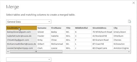 next specify the name of the second table the matching column as before