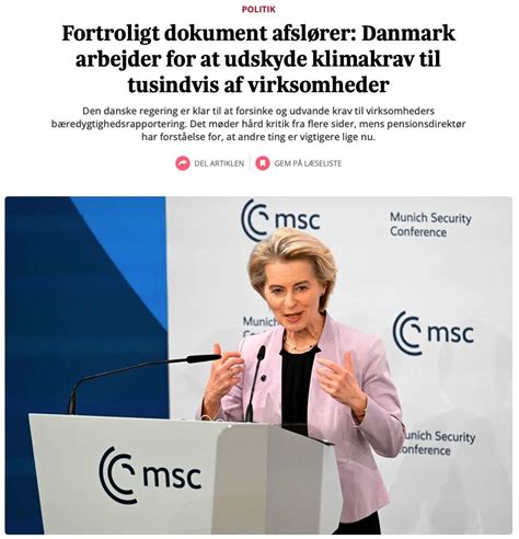 Denmarks Position On The Upcoming Omnibus Package 1 Postpone Csrd For Large Companies From