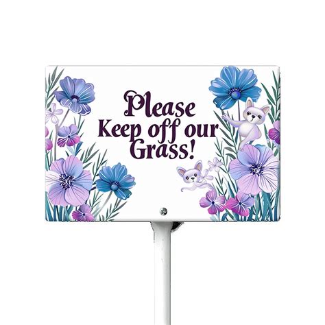 Eveokoki Please Keep Off Our Grass Sign 12 X8 Stay Off Grass