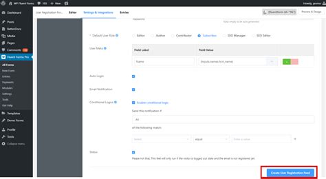 How To Create A User Registration Form Fluent Forms