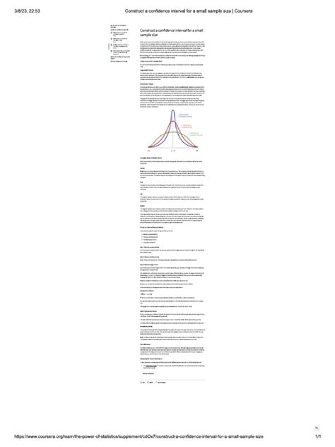 construct a confidence interval for a small sample size pdf