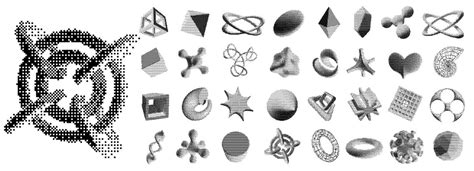 Premium Vector Dither Bitmap 3d Shapes Retro Futuristic Digital Objects With Pixel Dithering