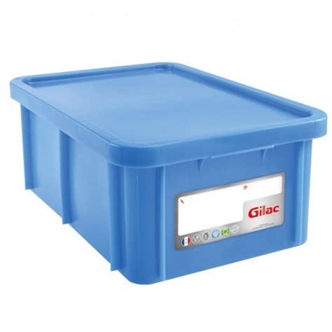 gilac rectangular haccp container and lid 600 x 400 mm blue buy