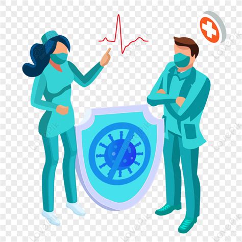 손으로 그린 만화 방패 일러스트 보호 의료 원조 그림바이러스마스크 Png 일러스트 무료 다운로드 Lovepik