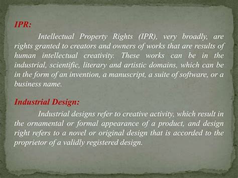 Industrial Design Ipr Pptx Business Business And Finance