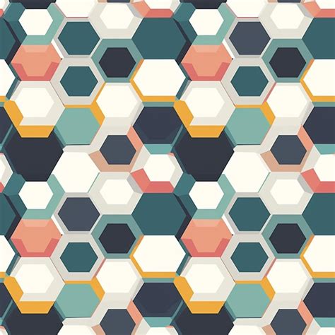 Premium Photo Endless Pattern With Hexagonal Geometric Figures
