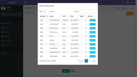 Load Product Di Modal Serta Select Set Data Ke Form Inputan 35 YukCoding Course