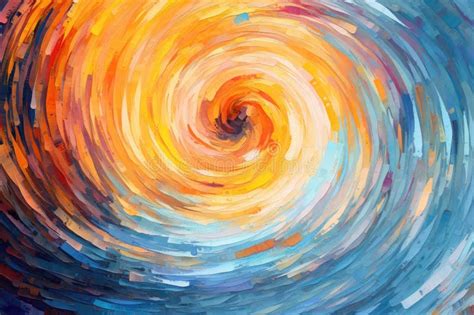 Whirlpool Of Abstract Colors And Forms On A Dynamic Background Creating A Visual Vortex Stock