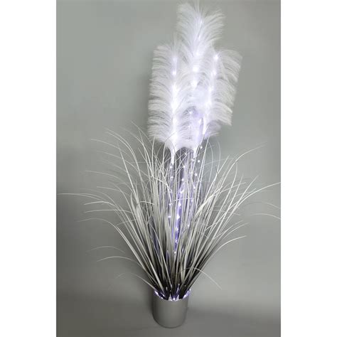 Studio Large Led Pampas Grass Floor Lamp White
