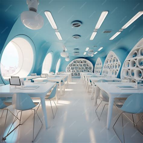 Free Photo View Of Futuristic And High Tech Classroom For Students