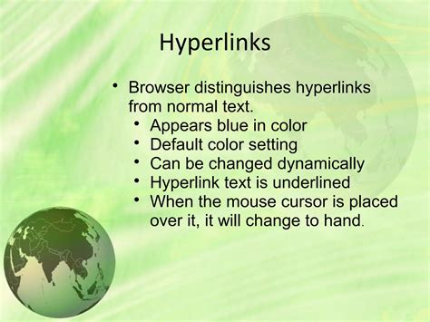 Hyperlinks In Html Ppt Web Design And Html Internet