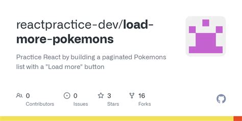 GitHub Reactpractice Dev Load More Pokemons Practice React By