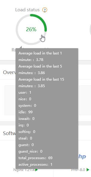 What Does The Data In Load Status Represent Aapanel Free Hosting Control Panel One Click