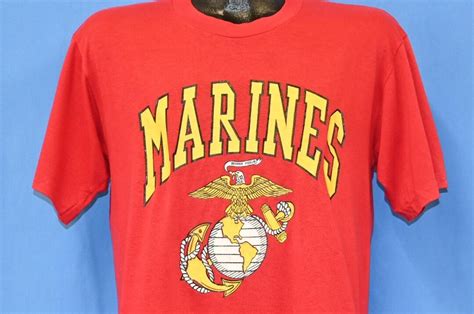 80s Usmc Marine Corps Eagle Globe Anchor Seal Us Military T Shirt Large