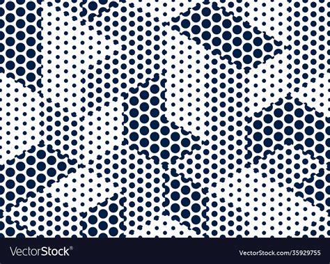 3d Dotted Cubes Seamless Pattern Background Dots Vector Image