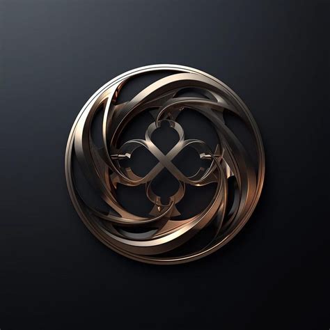 Bronze Gold Infinity Crest Logo Japanese Design Commercial Rights Etsy