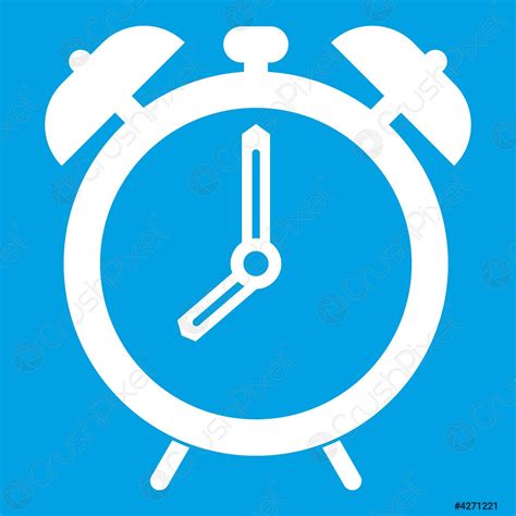 Alarm Clock Icon White Stock Vector 4271221 Crushpixel