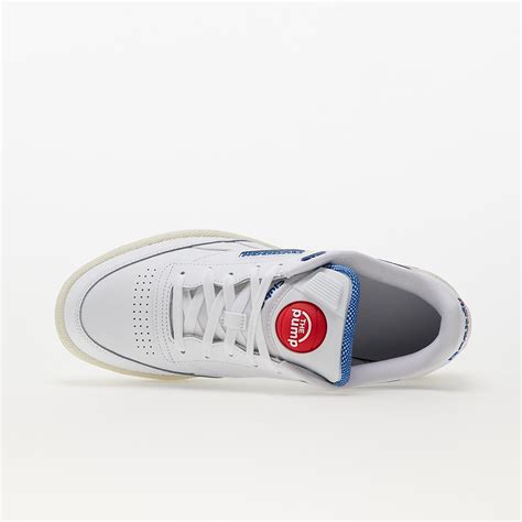 Mens Shoes Reebok Club C 85 Pump Ftw White Classic White Vector Blue Gw4793 Footshop