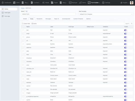 Form Builder Plugin October Cms