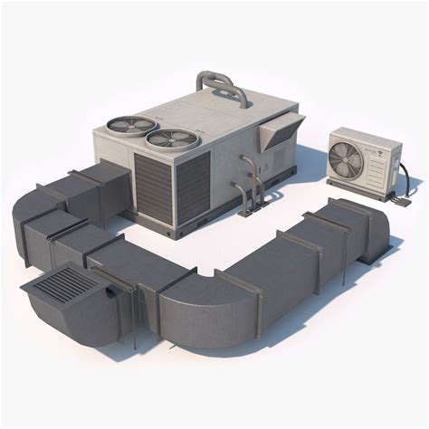 Rooftop Ac Unit Low Poly 3d Model 29 Dae Fbx Max Obj Free3d