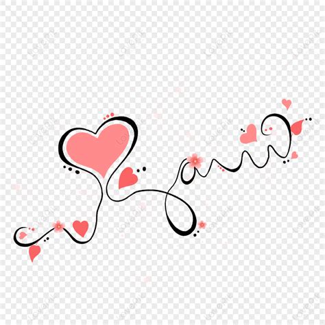 발렌타인 데이 핑크 러브 라인 블랙 부부 꾸미다 Png 일러스트 무료 다운로드 Lovepik