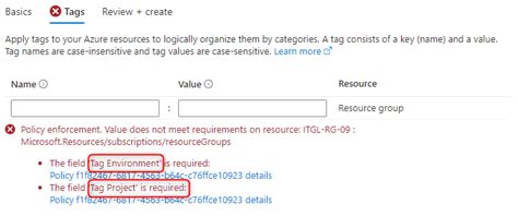 Require Multiple Tag Names For Azure Resource Group Stack Overflow