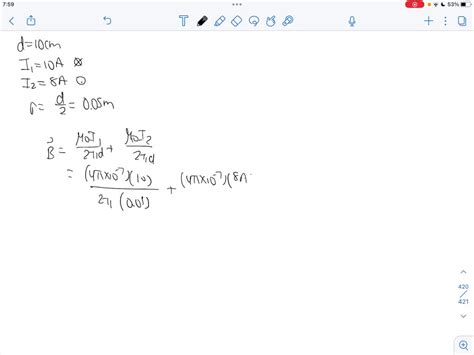 Solved Two Parallel Straight Wires 100 Cm Apart Carry Currents In
