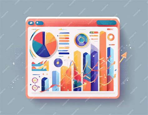 Digital Data And Statistics In Abstract Web Browser With Graphs Charts And Diagrams Vector