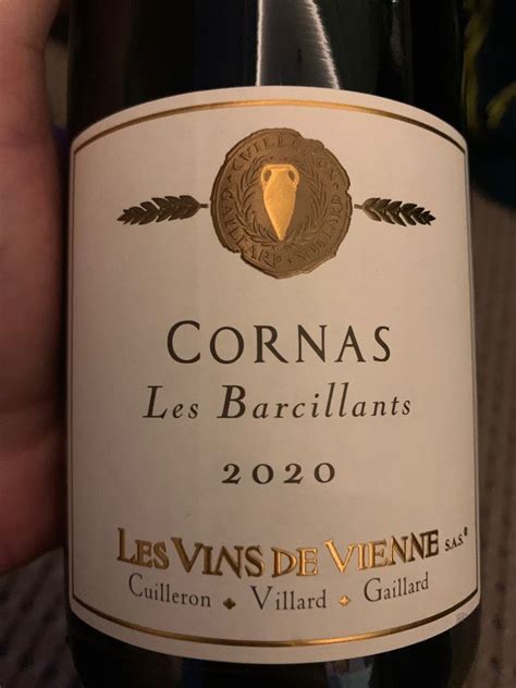 2020 Les Vins De Vienne Cornas Les Barcillants France Rhône Northern