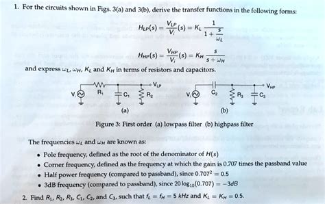 solved for the circuits shown in figs 3 a and 3 b derive the