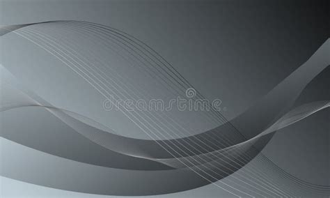 Gray Lines Wave Curves Soft Gradient Abstract Background Stock Vector Illustration Of