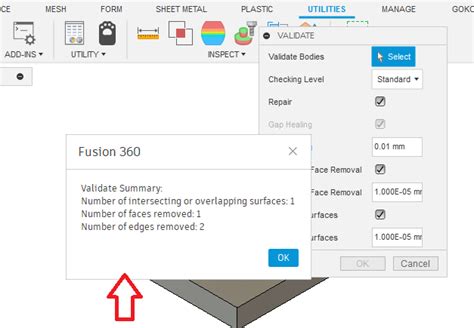 solved inspect validate bodies tool autodesk community