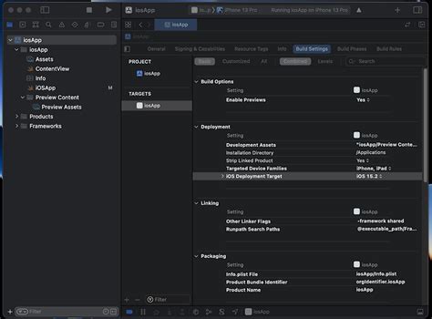 오류 해결 방법 The Ios Deployment Target Iphoneosdeploymenttarget Is
