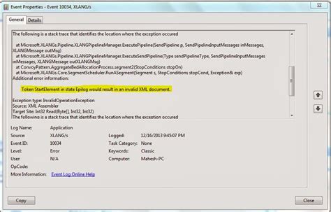 Token Startelement In State Epilog Would Result In An Invalid Xml Document