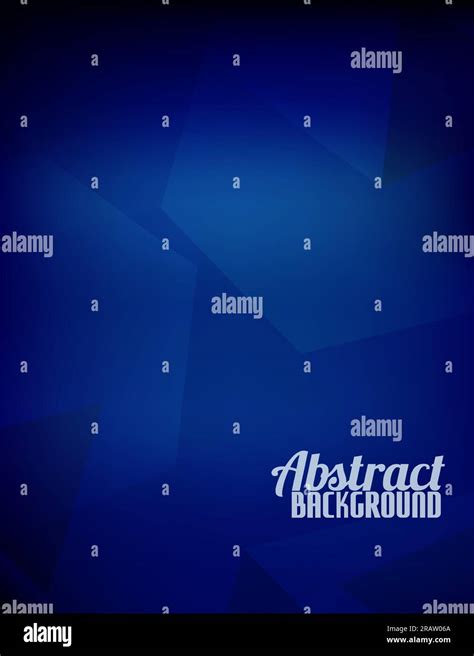 Abstract Saturated Dark Royal Blue Background With Simple Geometric Shapes Vertical Vector