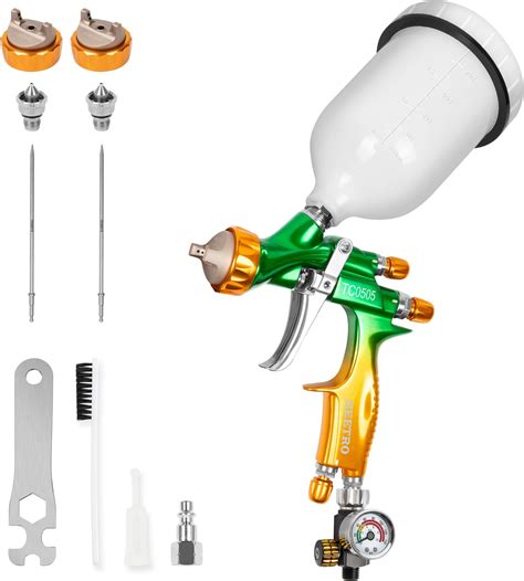 Vanwoke Hvlp Lackierpistole Spritzpistole14mm 17mm 20mm 3 Düsen Mit