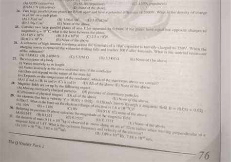 Two Large Parallel Plane Plates Are 05cm Apart And Have A Potential Diff