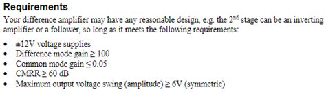 Solved Design A Two Stage Differential Amplifier The First