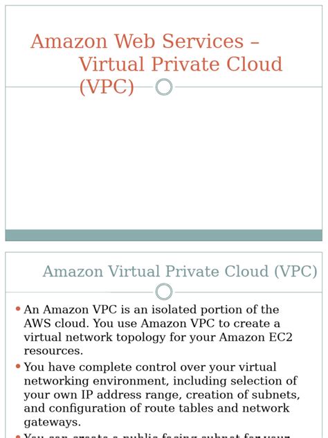 Aws Vpc Pdf Ip Address Computer Network