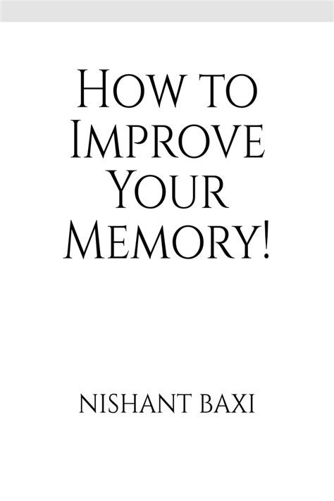 how to improve your memory