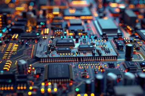 Automated Manufacturing Soldering And Assembly Pcb Board Premium Ai Generated Image