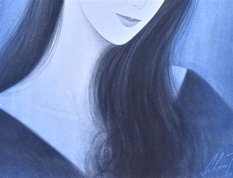 Yahoo オークション 真作保証 鶴田一郎 うつむく人 水彩6号