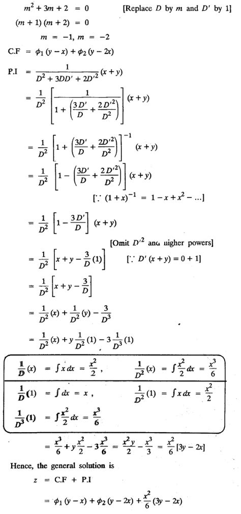 Linear Partial Differential Equations Of Second And Higher Order With Constant Coefficients Of